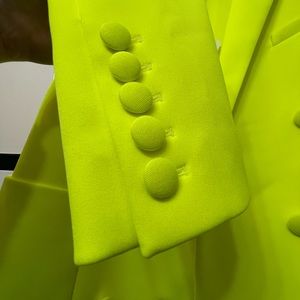 Balmain | Jackets & Coats | Balmain Neon Yellow Blazer Size 36 Nwt ...